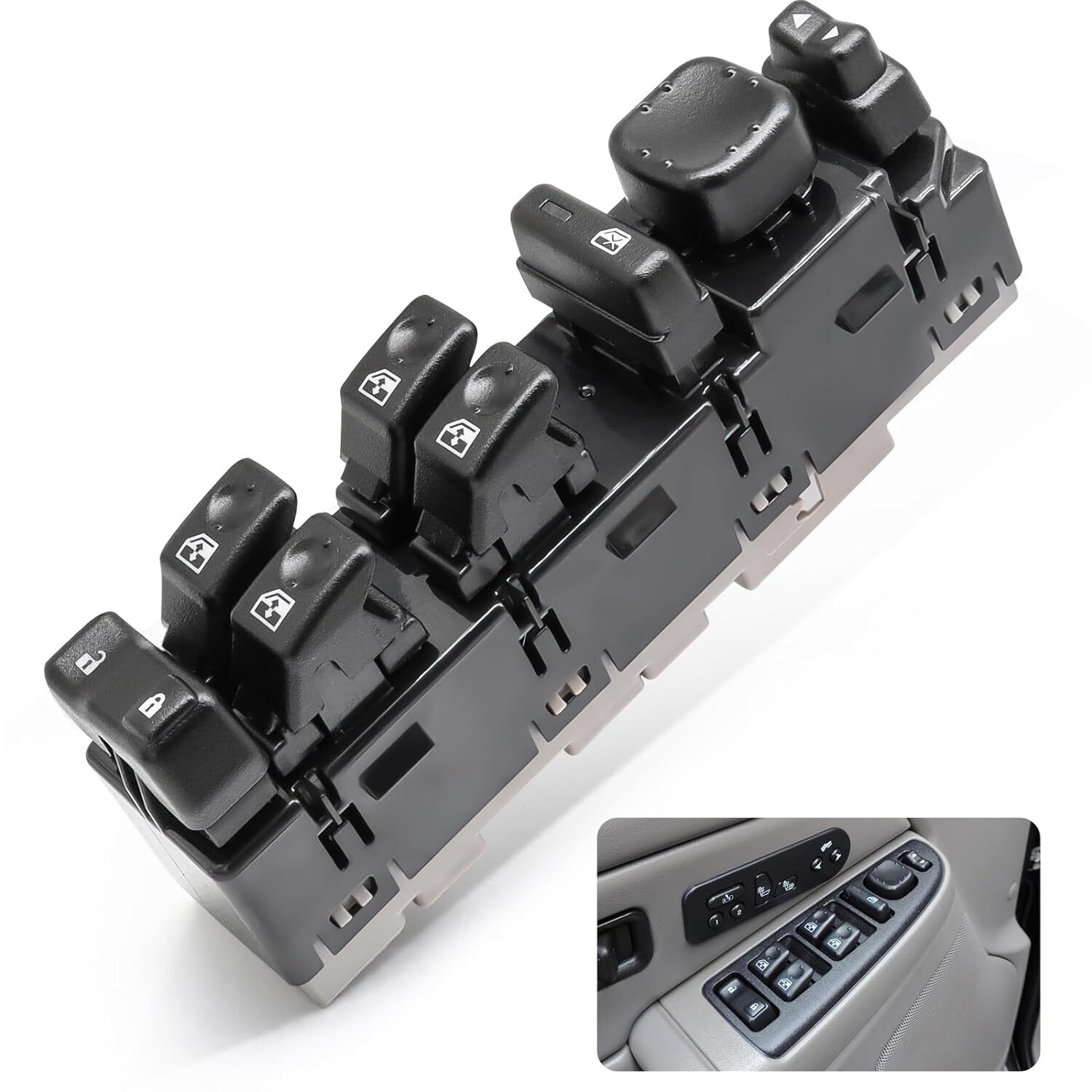 15883323 Front Driver Door Window Control Switch For GMC Sierra 2003 ...