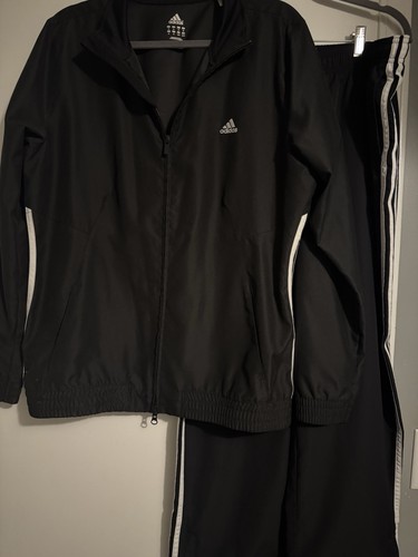 Adidas 3 Stripe Tracksuit Jacket & Pants Womens Size L/XL RN88387 ...