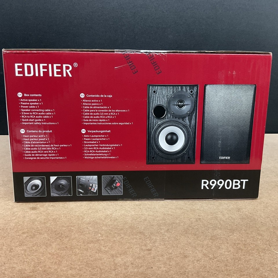 Edifier R990BT 2.0 Active Multimedia Speakers Bluetooth Pair - Damaged ...
