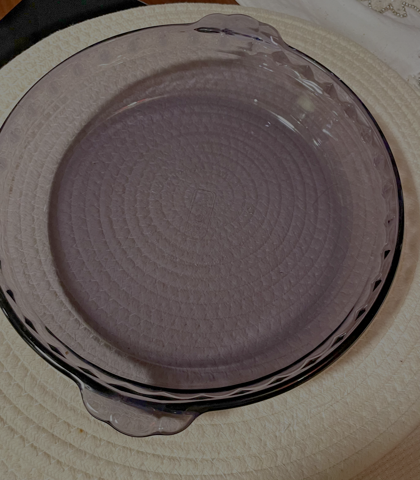 Pyrex Visions 9 1/2''Class Pie Plate Deep Dish Cranberry #229 Vintage ...