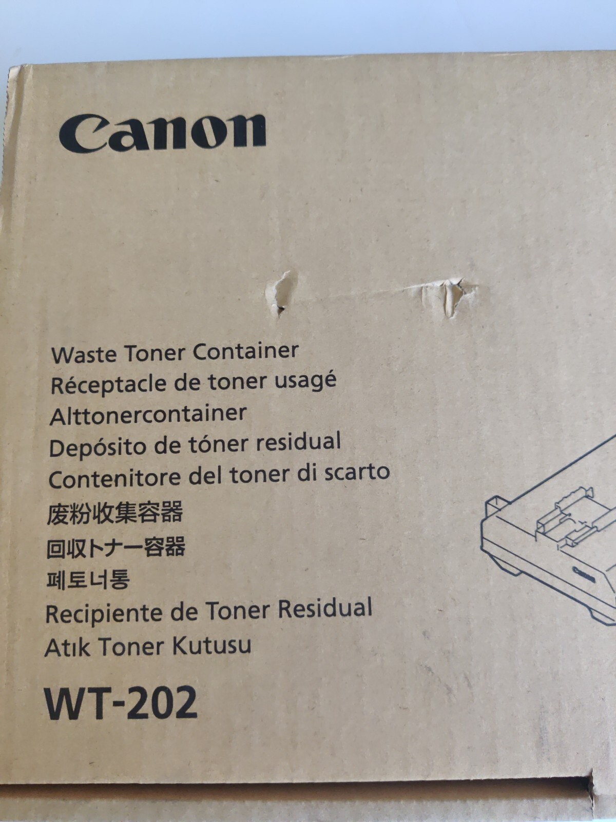 NEW Canon Genuine WT-202 Waste Toner Container Part Number: FM1-A606 ...