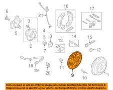 Chevrolet GM OEM Cruze Rear Brake-backing Splash Dust Shield Plate ...