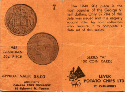 FC Card, Lever Potato Chips, Canada Coins & Currency, 1960, #7 (B) | eBay
