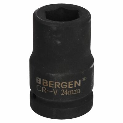 24mm Metric 1" Drive Deep Impact Socket 6 Sided Single Hex Thick Walled ...