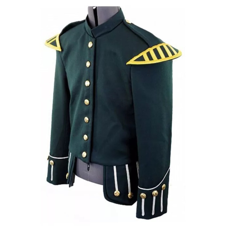Doublet Kilt Jacket Scottish Military Piper Men's Wool Tunic Drummer ...