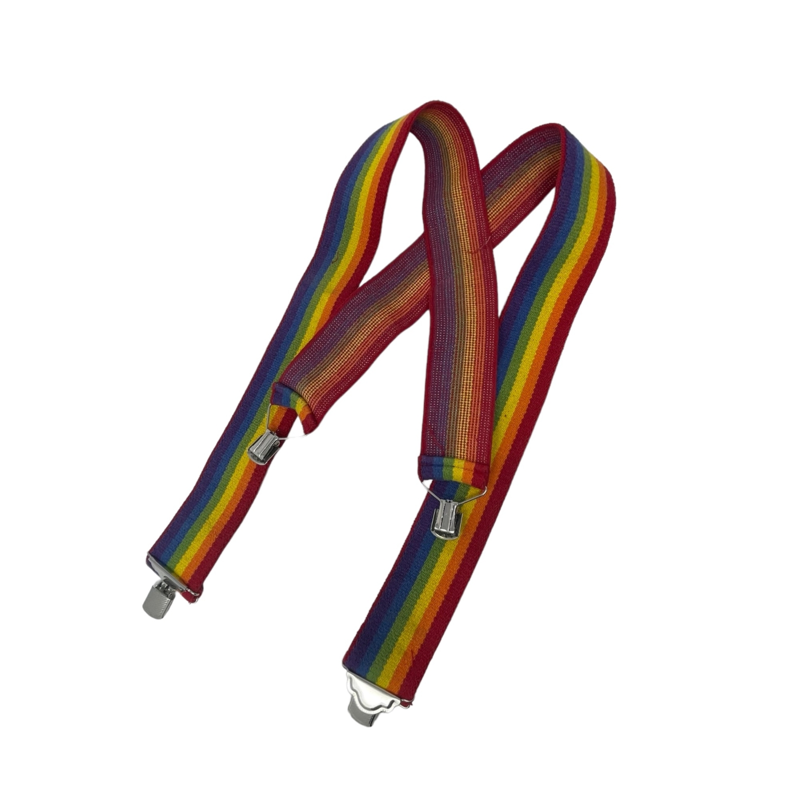 Elastic Rainbow Suspenders X-Back Multicolor Stripes … - Gem