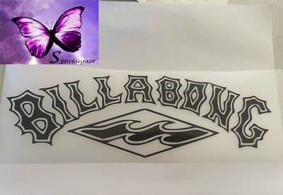 1 X LARGE 28CM BLACK GLOSSY BILLABONG PERMANENT VINYL DECAL CAR ...