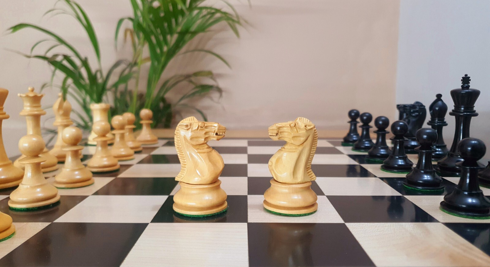 The Staunton Series (Jaques Pattern) Chess Pieces in Ebony & Box Wood ...