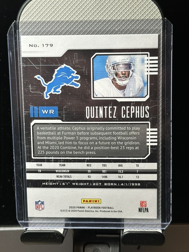 Quintez Cephus Rookie Card 2020 Panini -Lions | eBay