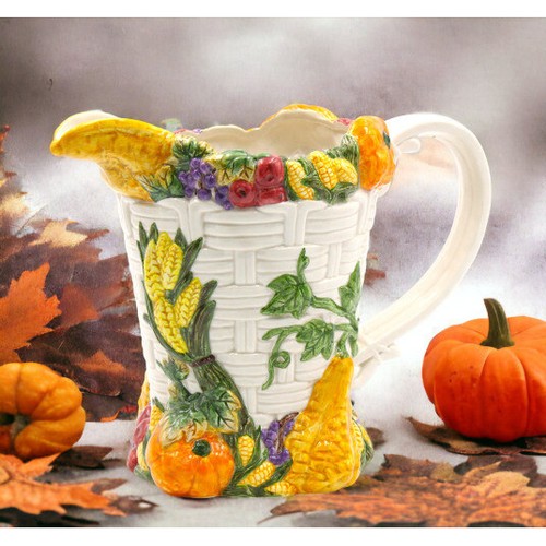 Ceramic Harvest Pitcher Home Decor Mom Kitchen Decor Farmhouse Decor ...