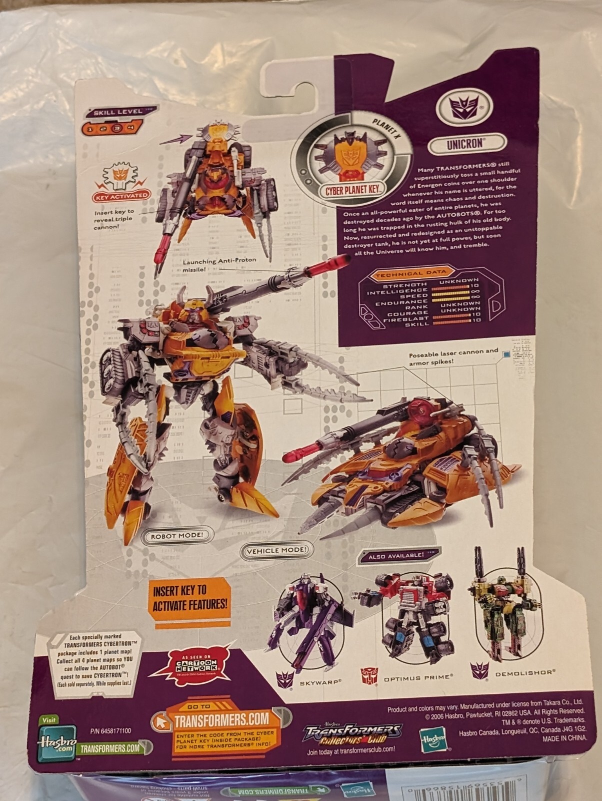 Hasbro Unicron Transformers Cybertron Deluxe Action Figure for sale ...