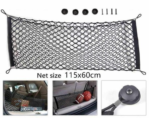 Elasticated Nylon Car Trunk Boot Storage Luggage Organiser Cargo Net ...