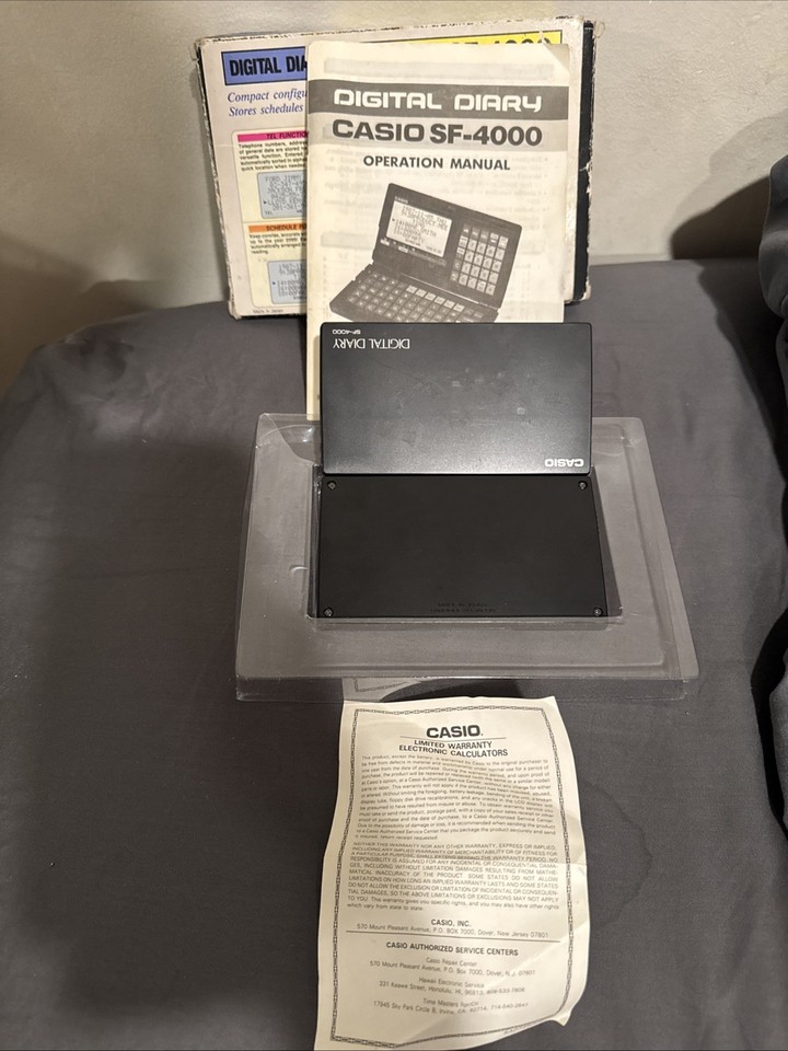 CASIO SF-4000 Digital Diary Organizer Calculator Calendar Japan 80's ...