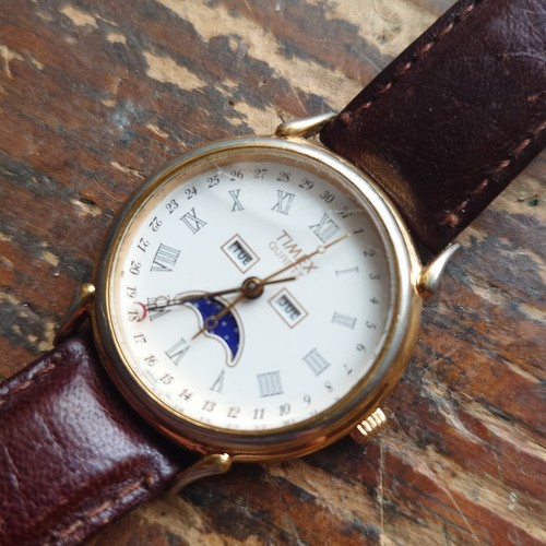 Sehr seltene Vintage, Serviced Timex Mondphase Triple Calendar Triple ...