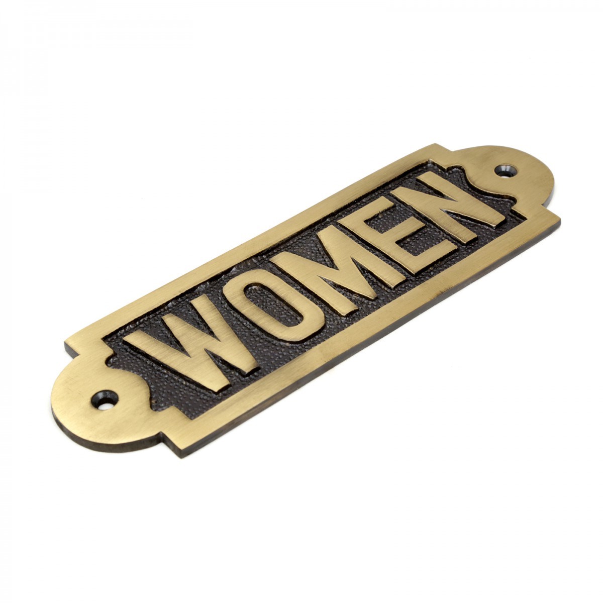 Solid Brass Women Sign Plaque 2.18 H x 7 W Lacquered Finish with ...