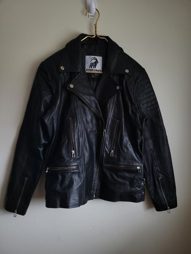 Kyzer Kraft Black Jacket women Plus size XXL Zip Leather motorcycle ...