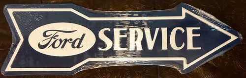 Open Road Brands METAL FORD SERVICE ARROW Embossed Sign 27" X 8.25" NWT ...