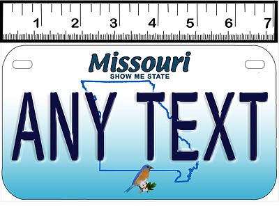 PERSONALIZED ALUMINUM MOTORCYCLE STATE LICENSE PLATE-MISSOURI 2008 | eBay