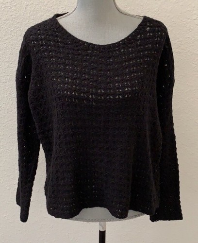 Rachel Rachel Roy Black Sweater Large L Versatile Long Sleeve Pullover ...