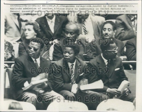 1960 Bomboko Delegates From Congo Africa at United Nations Press Photo ...
