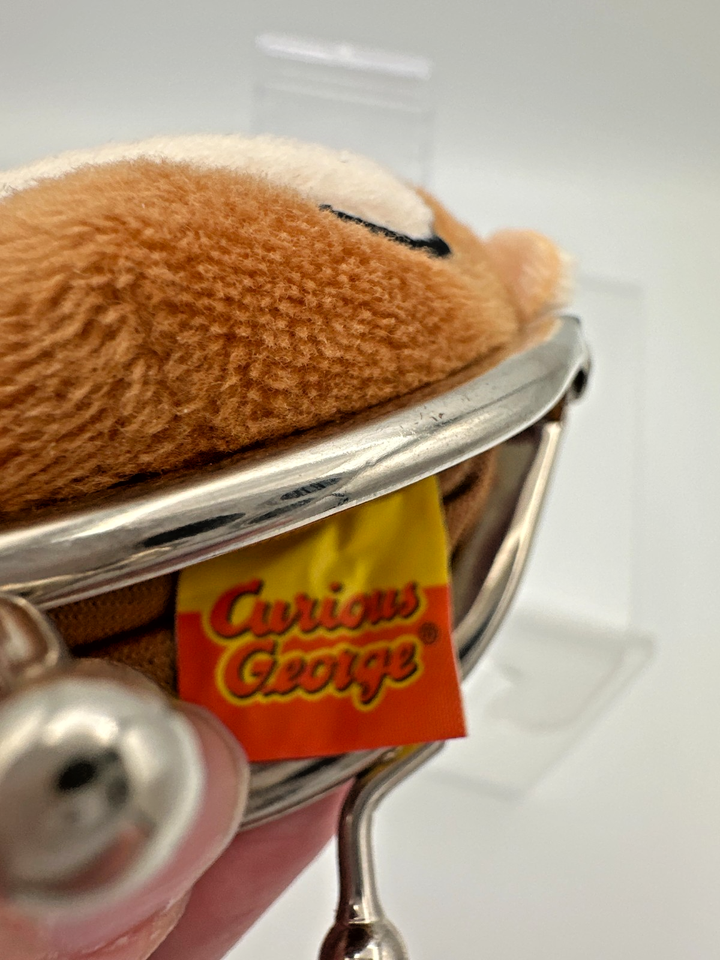 Curious George Plush Coin Purse Keychain Mini Change Pouch Sanrio Style ...