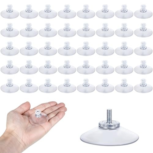 40Pcs Small Suction Cups Adhesive Suction Cup Bulk with Screws Nut, 40 ...