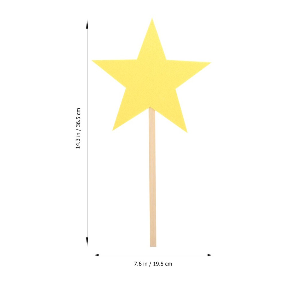 3 Pcs Performance Star Props Decoration Yellow Felt Decorations Party ...