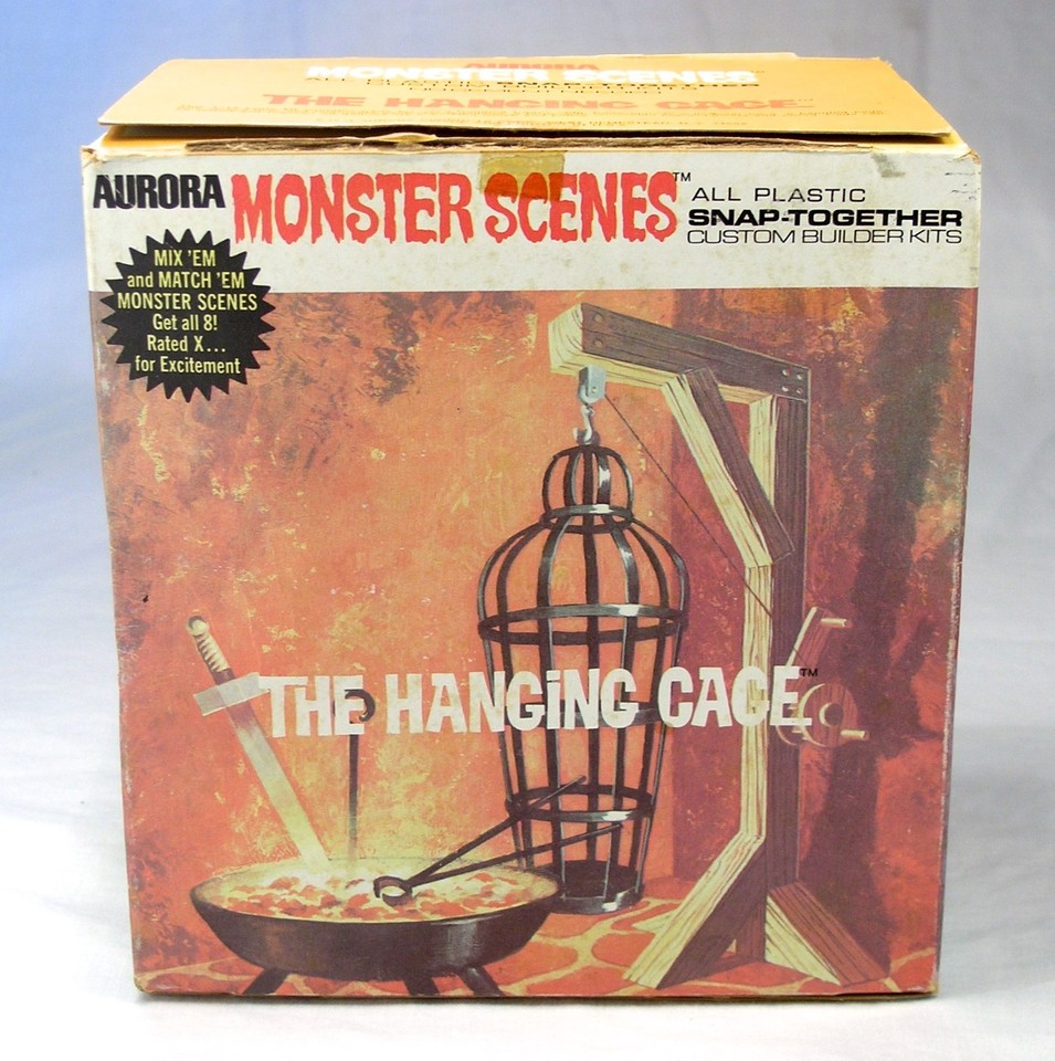 Vintage Aurora Monster Scenes Hanging Cage Plastic Model Kit w/ Box | eBay