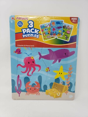 Playskool 3 Pack 6 Pc Puzzles - New - Animals | eBay