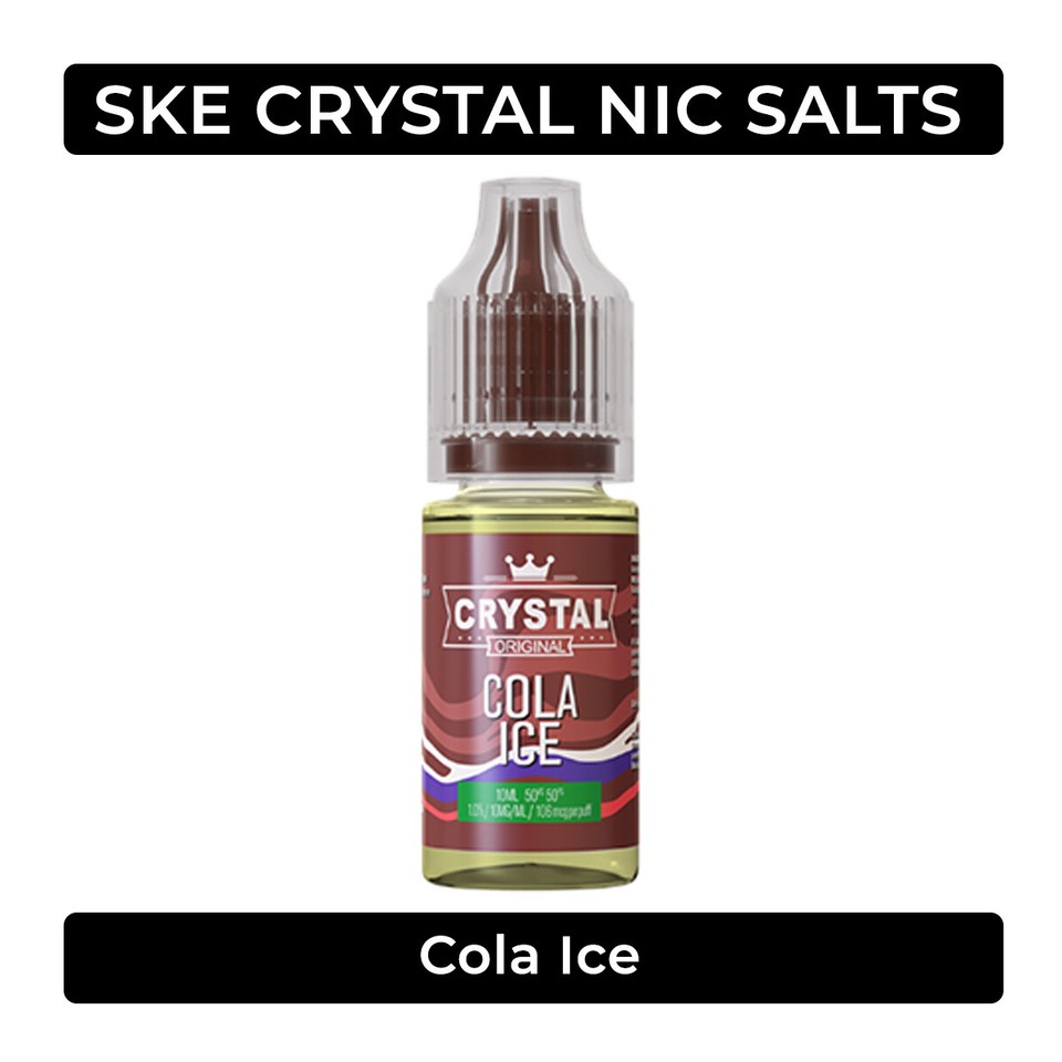 SKE CRYSTAL Nic Salt 10ml E Liquid Vape Juice 50VG/50PG Bar Flavours ...