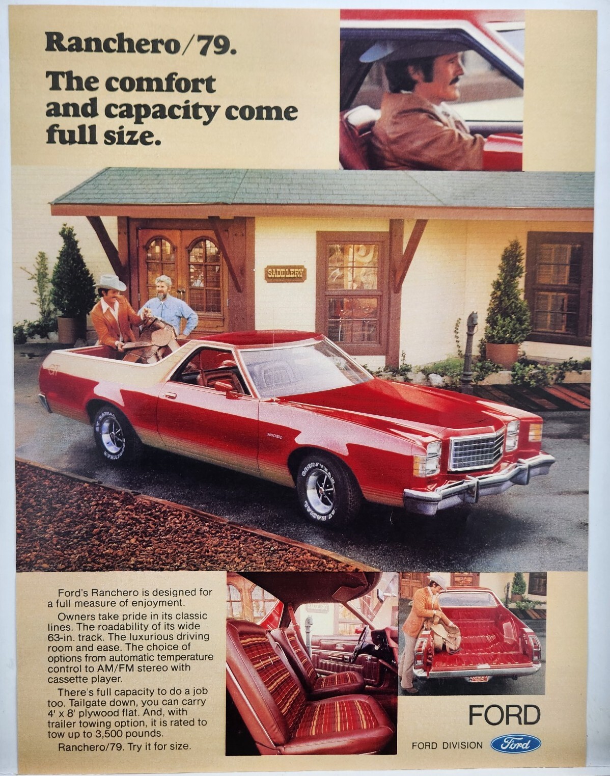 1979 Ford Ranchero Red The Comfort And Capacity Come Full Size Vintage ...