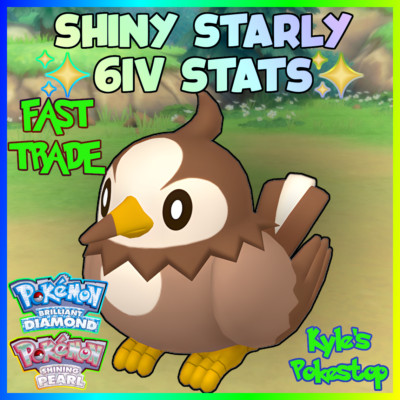 6IV 🌟 SHINY🌟 STARLY | POKEMON BRILLIANT DIAMOND & SHINING PEARL BDSP | eBay