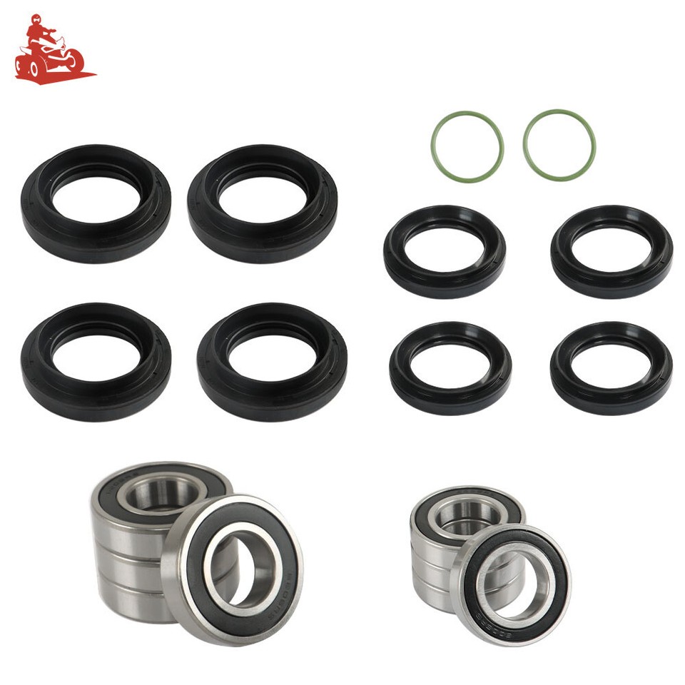 Front Rear Wheel Bearings Seals Kits For Yamaha Rhino 450 660 700 ATV ...