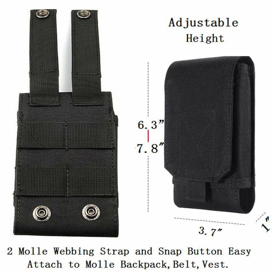 Universal Tactical Molle Cell Phone Pouch Waist Holster Belt Pack Bag ...