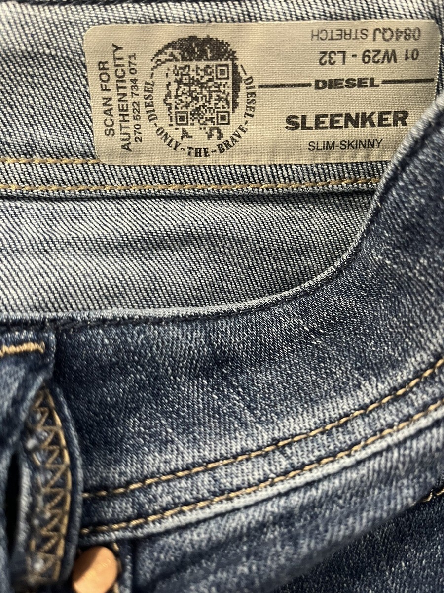 Diesel Sleenker 29x27 Slim Skinny 084QJ Medium Wash Size Diesel Sleenker 29x27 Slim Skinny 084QJ Medium Wash Size
