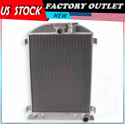 Aluminum radiator For Ford Chevy V8 Engine Swap 28'' High with cooler ...
