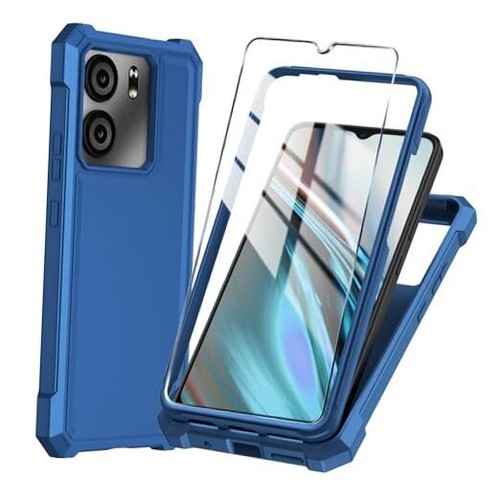 for BLU View 5 Phone Case with Tempered Glass Screen Protector,Slim ...