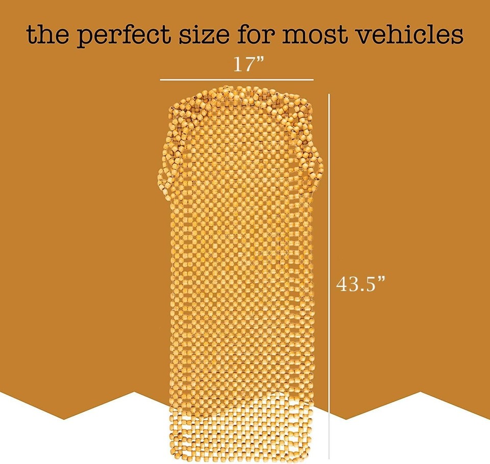 Beaded Seat Cover Full Car Massage Cool 2-Pack Natural 1-Pack Natural ...