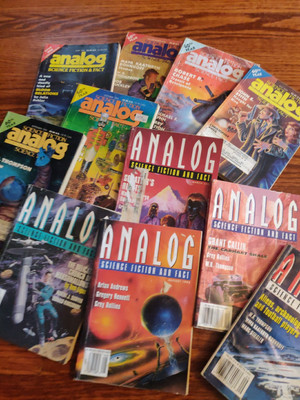 Lot of 4 random 1990s Analog Science Fiction Science Fact Magazines ...