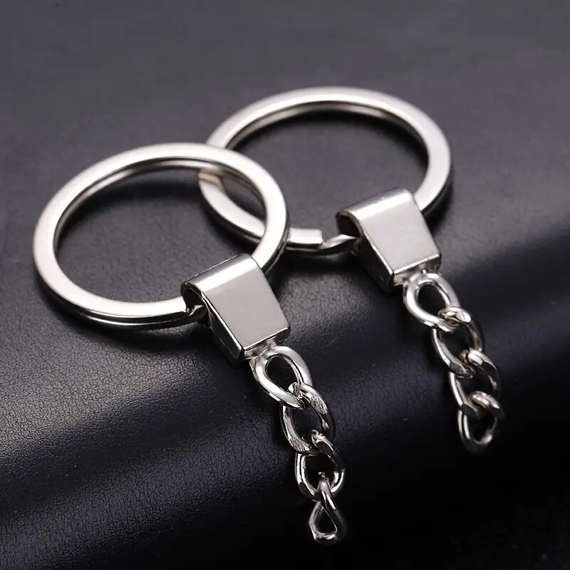 Quality Flat Split Ring Key Chain Rings Blanks With chain Jewellery ...