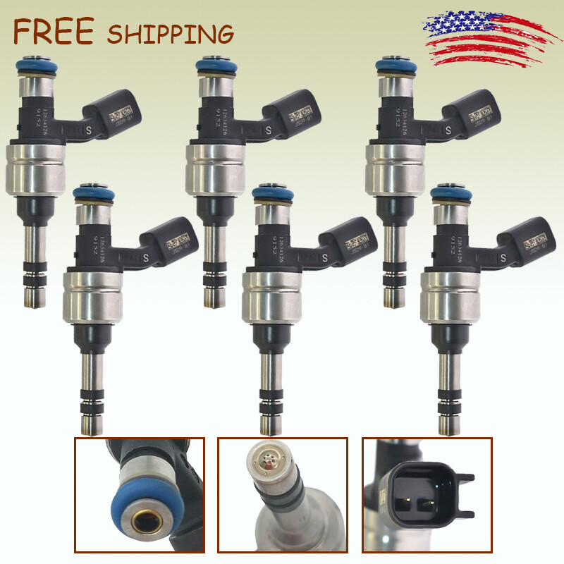 6x Fuel injectors For 2012-2020 12634126 Terrain Traverse GMC Buick 3 ...