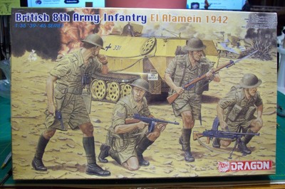 dragon model kit 1/35 british 8th army infantry sealed small us seller ...
