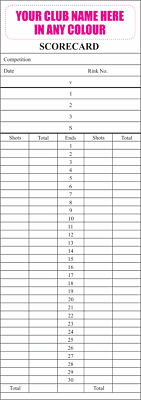 Bowls Score Cards (Personalised) | eBay