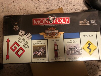 Vintage Harley Davidson Monopoly game Live to Ride Edition New sealed ...