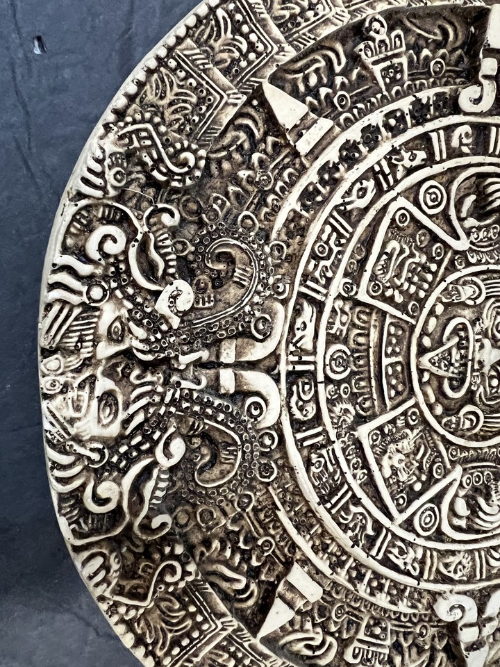 Vintage Ancient Mayan Aztec Solar Calendar Decorative Wall Art Plaque ...