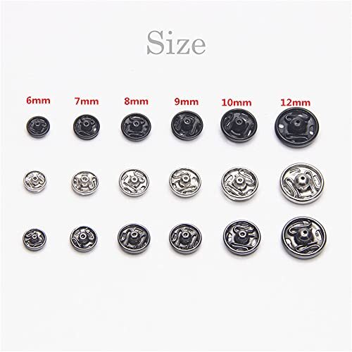Mini Button Buckle Invisible Metal Snap Buttons Fasteners Press Studs ...