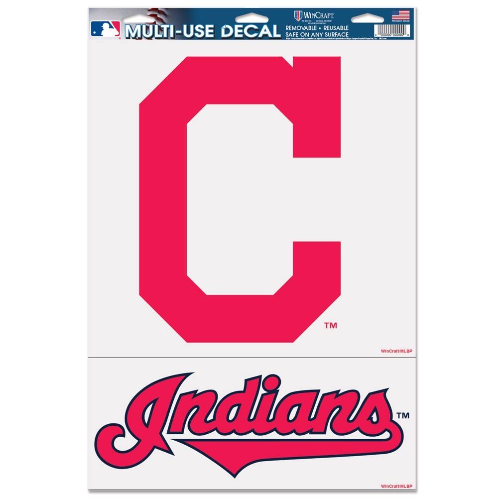 CLEVELAND INDIANS LOGO "C" ULTRA DECALS 11"X17" BRAND NEW WINCRAFT 👀 | eBay