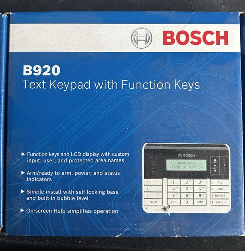Bosch B920 Alarm System 2-Line Alpha Numeric Display Keypad Factory ...