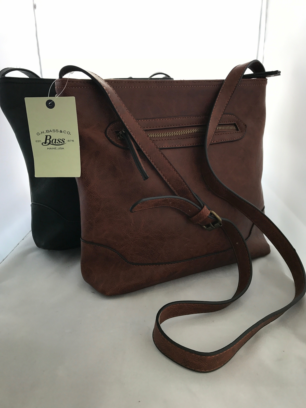 NEW Faux Leather Shoulder Handbag By Bass & Co. Clearance Goodies | eBay