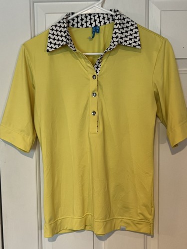 Women’s GG Blue Yellow Golf Polo Top Size Small S | eBay